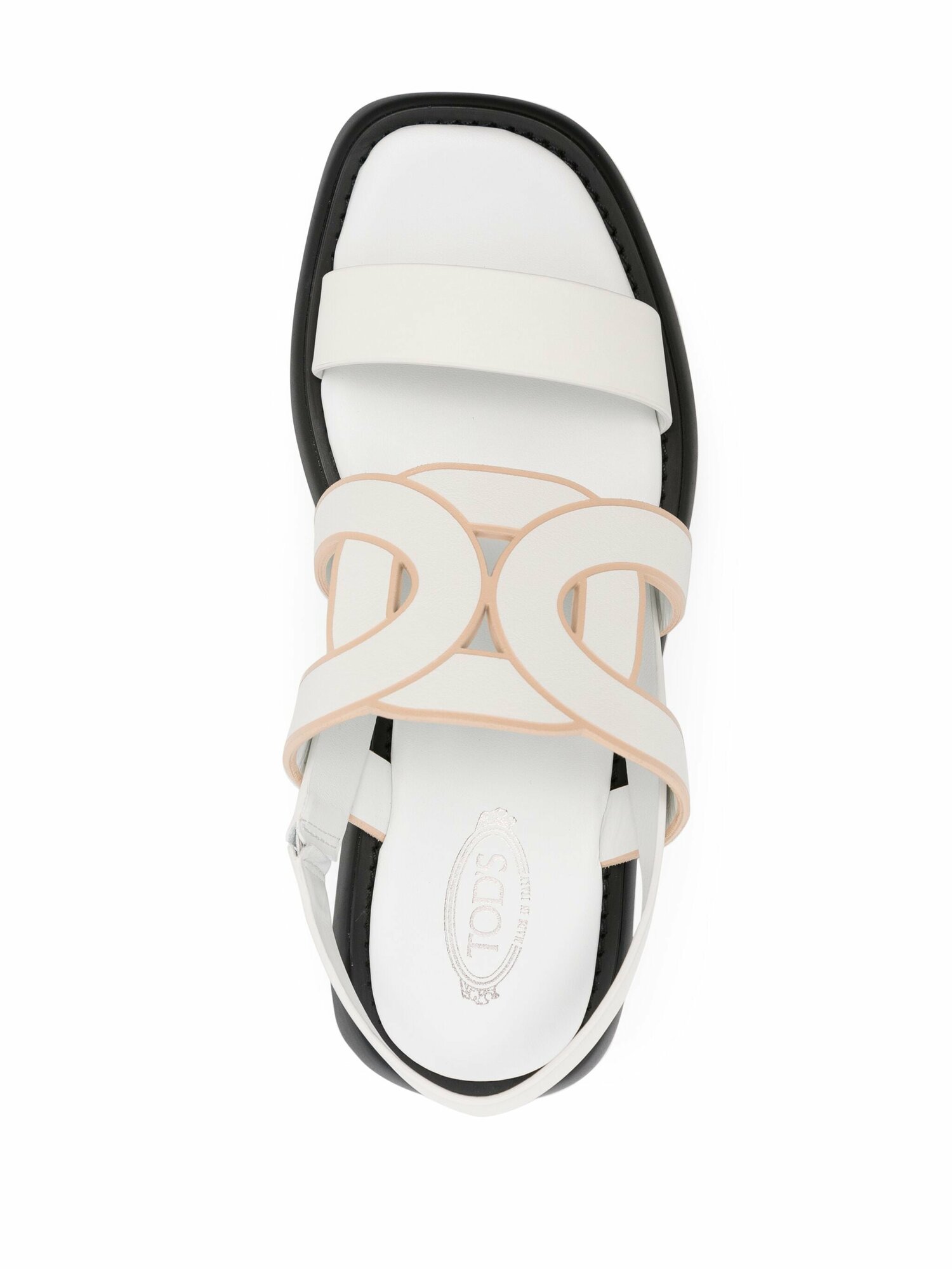 Босоножки Tod's, размер 37.5, бежевый/белый — фото 1