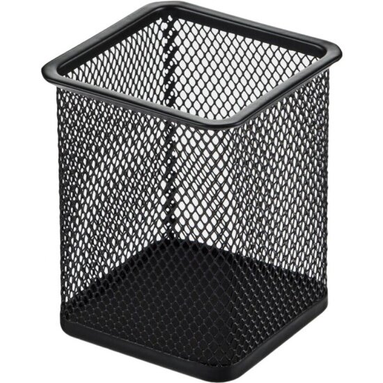 Подставка-стакан M&g M&, G квадрат, метал сетка, черн, 78х100мм