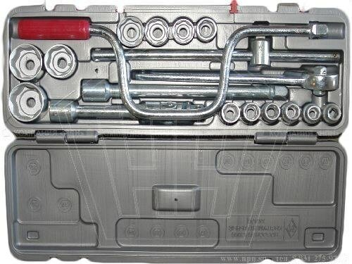 Набор головок 1/2" 19 предметов "супер" (10-32 мм) №3а (цинк) низ (57079015)