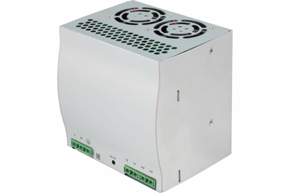 INNOCONT Преобразователь напряжения на DIN-рейку, -10 +50С, IP20, вход: 220VAC, 4.5А, выход: 400W, 24VDC, 16.5A, типы защиты: КЗ, перегрузка, перенапряжение SB-D-400-24