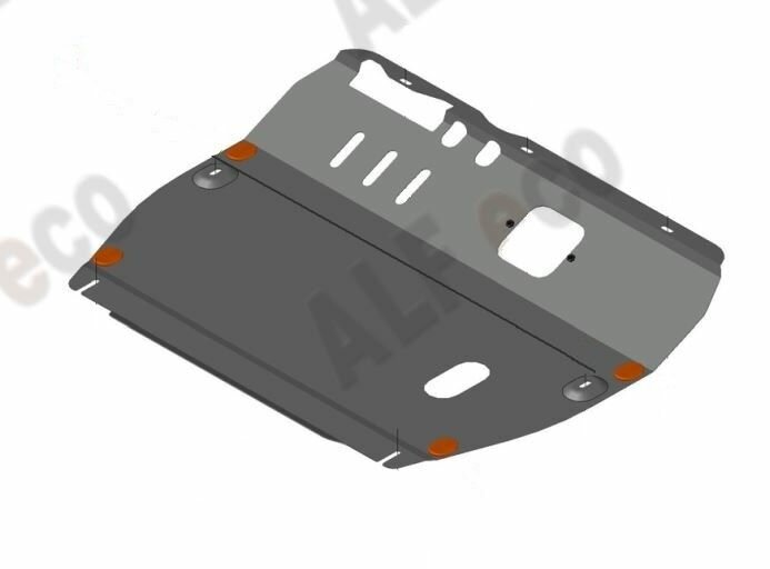 Защита ALFeco картера двигателя и кпп для JAC S7 2020- V-1,5T (сталь 2 мм) арт. ALF5611st