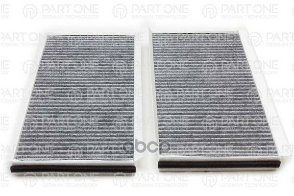 Фильтр салона set 2 pcs, with active carbon, BMW E60/E61/E63/E64 3.0-4.5 03>, 328x182x30 PART-ONE арт. 1CF130