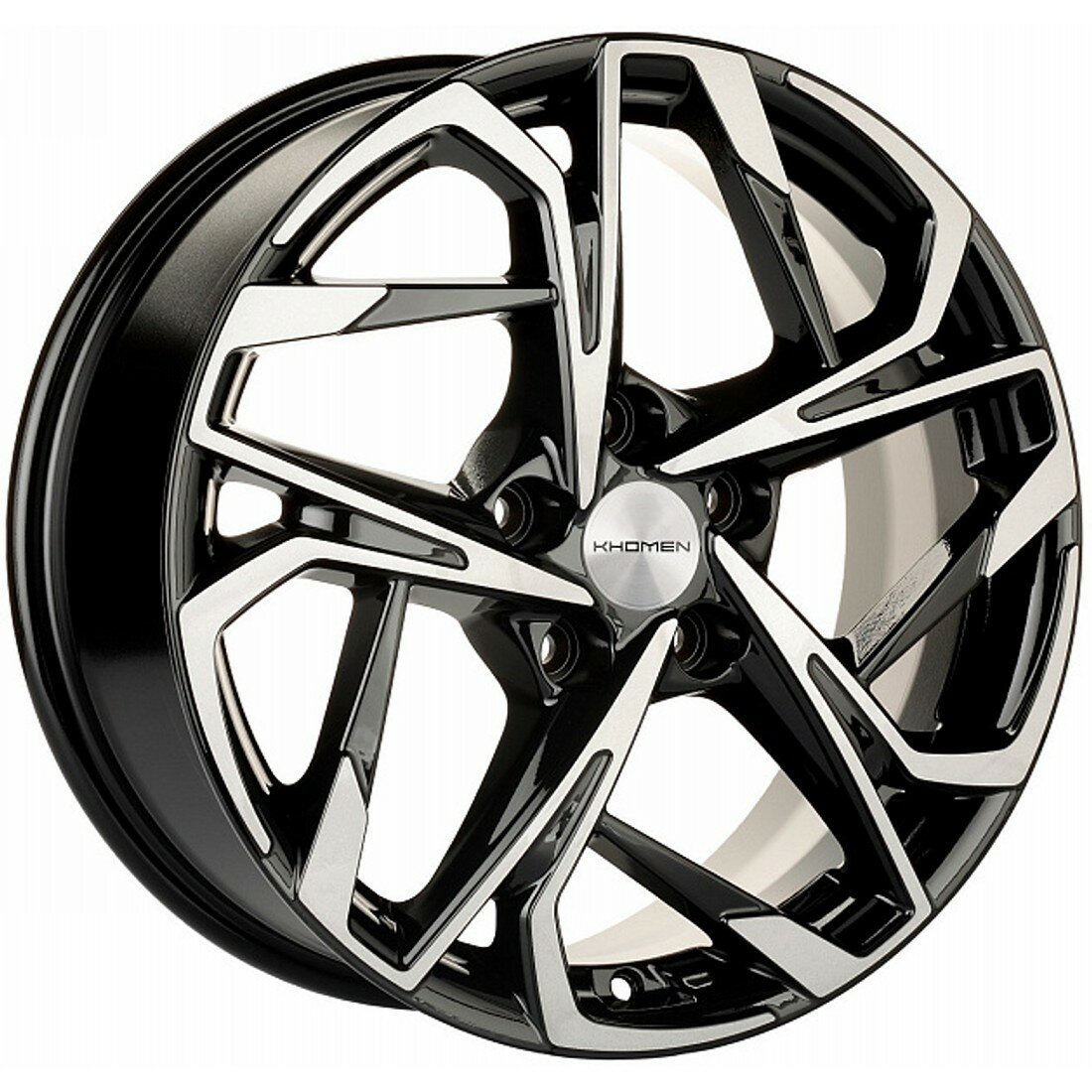 Колесный диск Khomen Wheels KHW1716 7x17 5x112 ET49 66,6 Black-FP литой для автомобиля