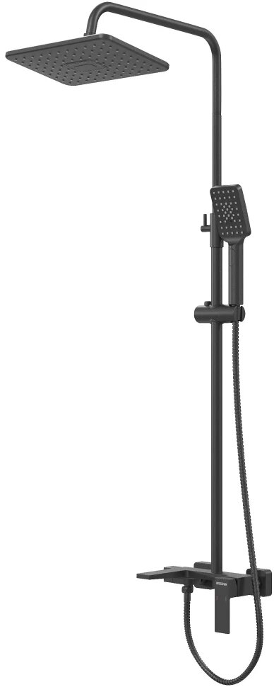 Душевая система Grossman Style 500. K35.05.210 290x190 мм, со смесителем, черный матовый