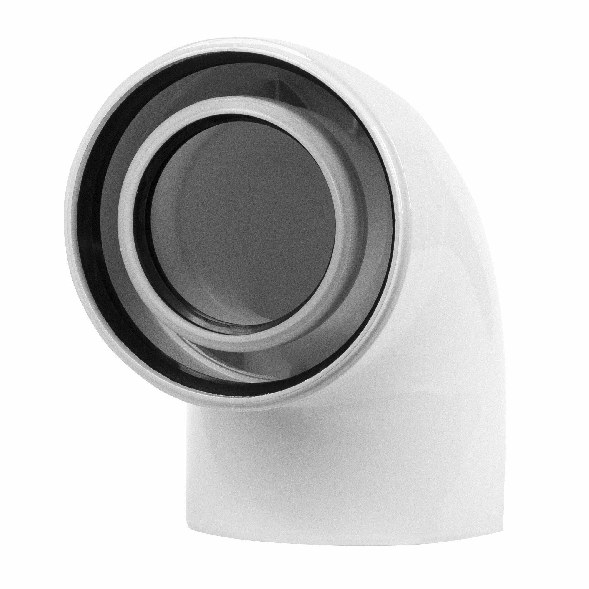 Отвод коаксиальный Royal Thermo 80/125 90 гр. M/F для конденсационных котлов