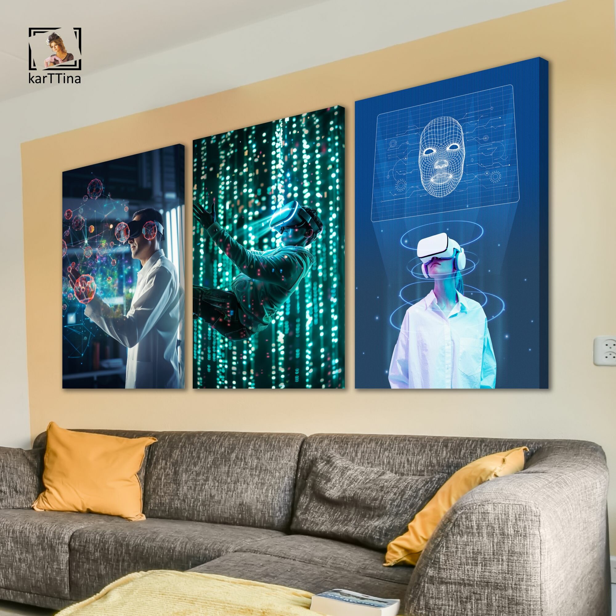 Картина на стену, интерьерная "Код жизни", 150 см х 70 см