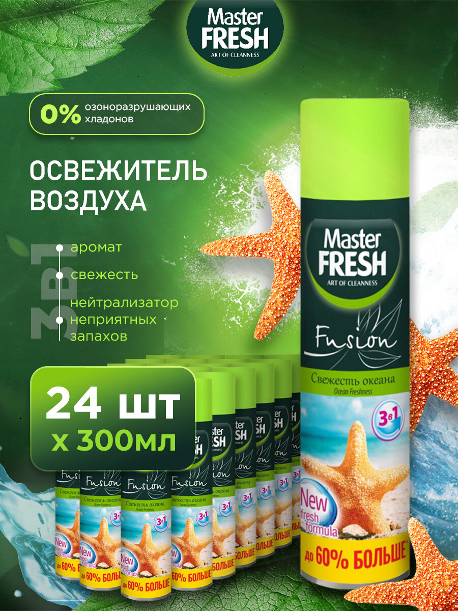 Освежитель воздуха для дома Master Fresh набор Свежесть океана 300мл*24шт
