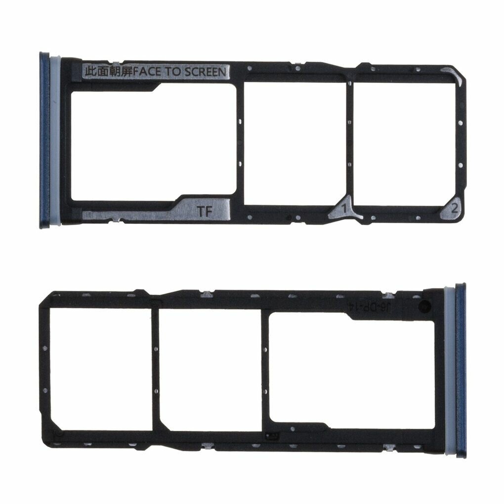 Лоток (держатель, контейнер, слот) для Xiaomi Redmi Note 9S/9 Pro Серый