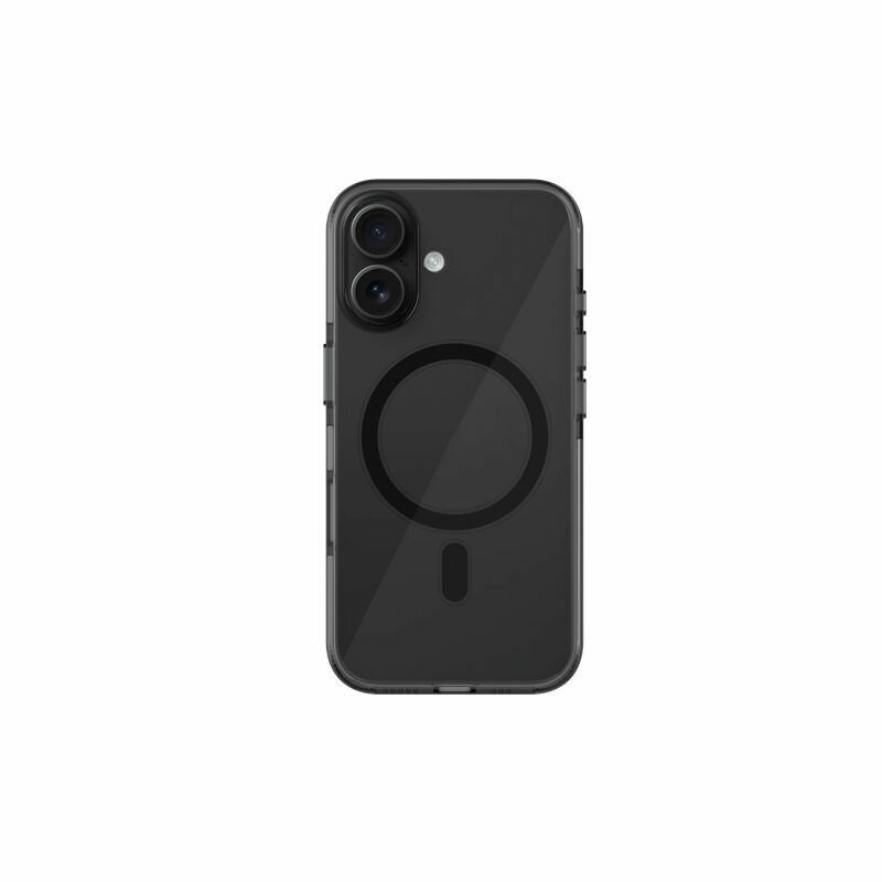 Чехол противоударный IceGuard для iPhone 16, темно-прозрачный c поддержкой беспроводной зарядки