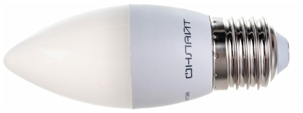 Лампа светодиодная 71 630 OLL-C37-6-230-2.7K-E27-FR 6Вт свеча 2700К тепл. бел. E27 450лм 176-264В онлайт 71630