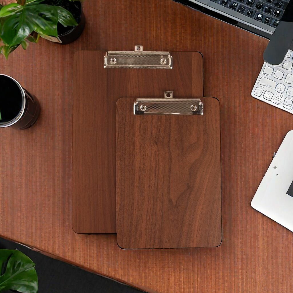 Планшет для бумаги с зажимом А4, А5/ Клипборд деревянный, толщина 3 мм