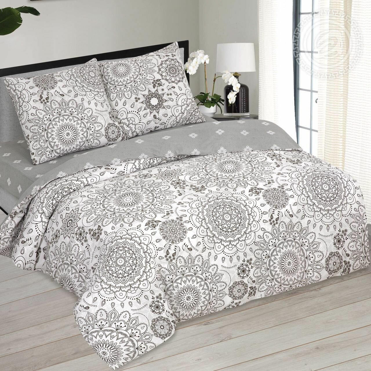 Постельное белье Сорренто поплин 2 - Евро 70х70 простыня 215х240