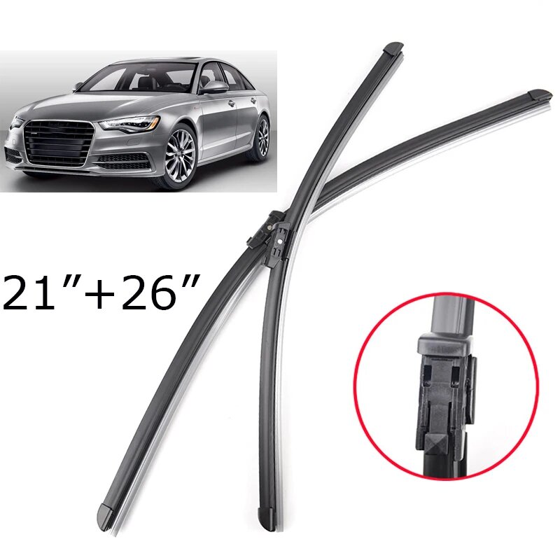 Щетки стеклоочистителя Misima для Audi A6 C7, 26 дюймов + 21 дюйм, без каркаса, 2012, 2013, 2014, 2015, 2016, 2017