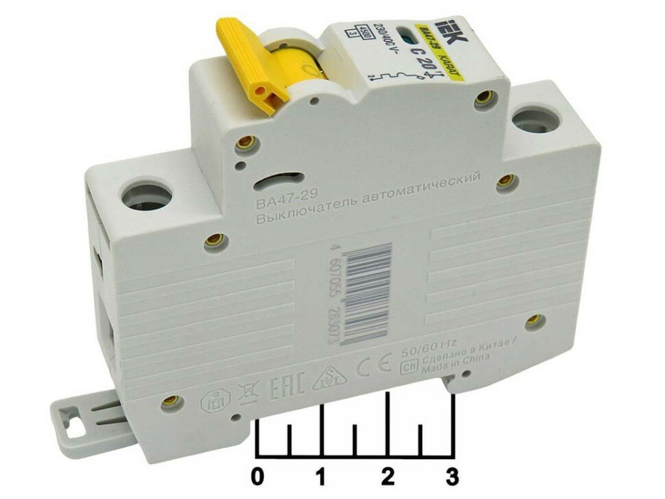 Автоматический выключатель C 20A 1-полюсный ВА47-29 ИЭК