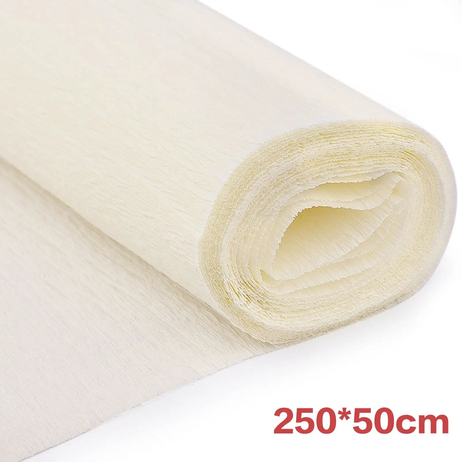 Цветная крепированная бумага 250x50 см Бежевый, Beige