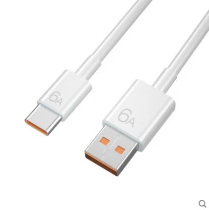 Оригинальный кабель USB C 6A для Honor 200 100 90 80 70 60 Pro 50SE Magic V2 VS2 V3 V5 100 Вт/66 Вт, суперзарядное устройство, шнур для быстрой зарядки 100cm