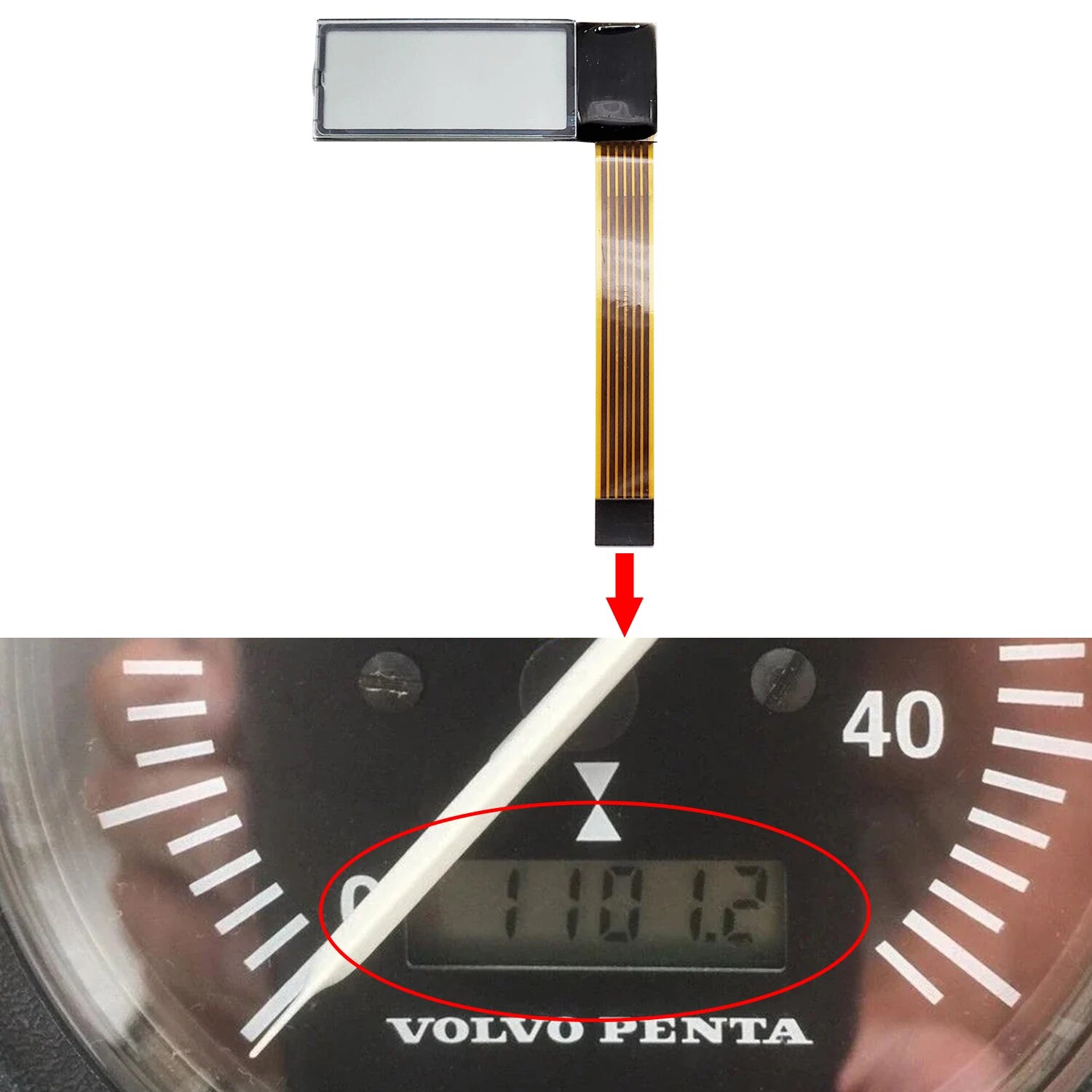 ЖК-дисплей для тахометра VDO, международный VDO Cockpit Vision Kenworth Truck Jcb Tractor Volvo Penta Yanmar, ремонт приборной панели