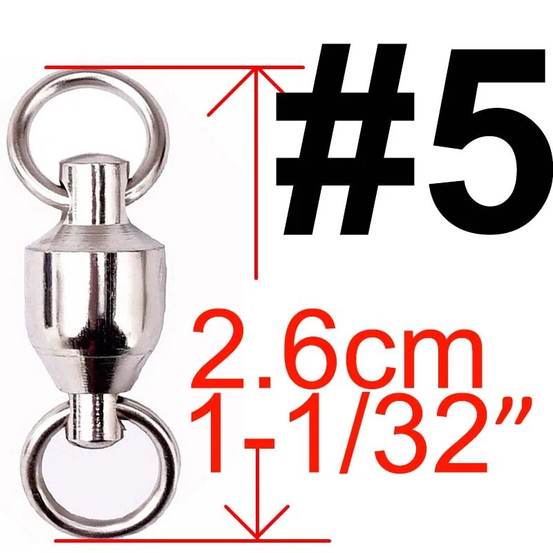 Рыболовный вертлюг Facifa #5, нержавеющая сталь, size 5