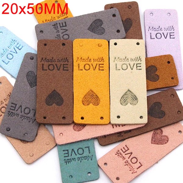 Кожаные бирки-кролики, 20 шт. Mix 3