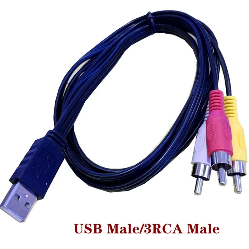 UXG Адаптер USB на 3 RCA 150cm, USB Male 3RCA Male