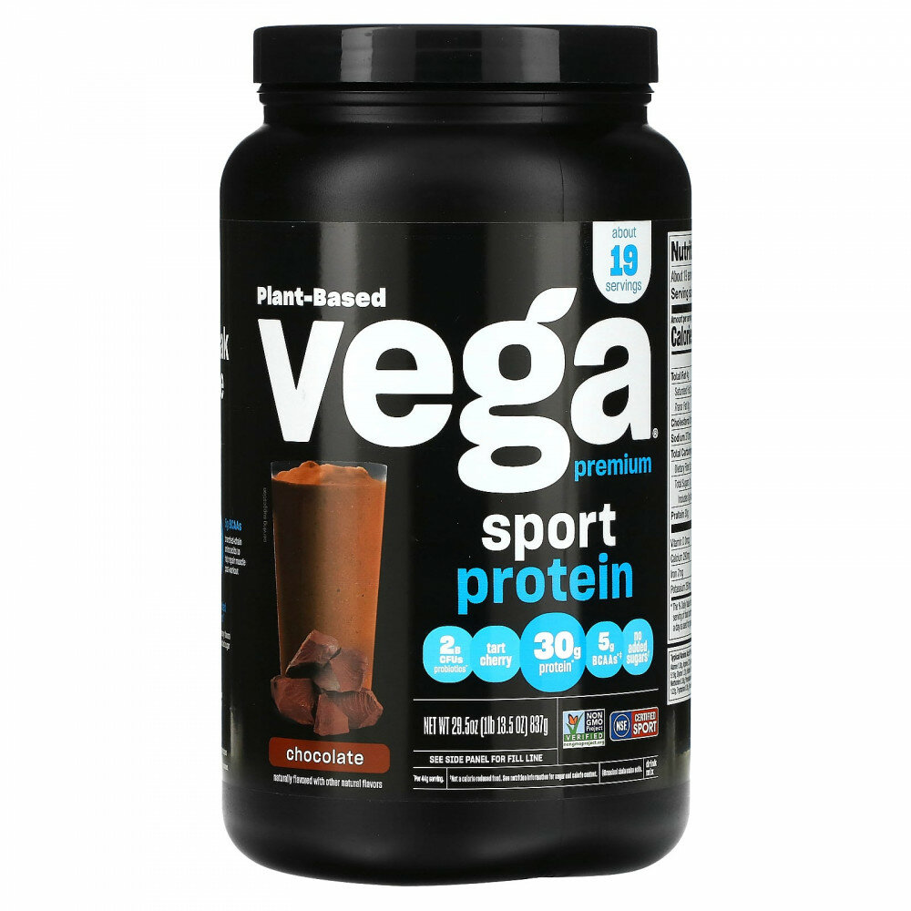 Vega, Растительный протеин, протеин для повышения эффективности и восстановления, сливочный шоколад, 837 г (1 фунт 13,5 унции)