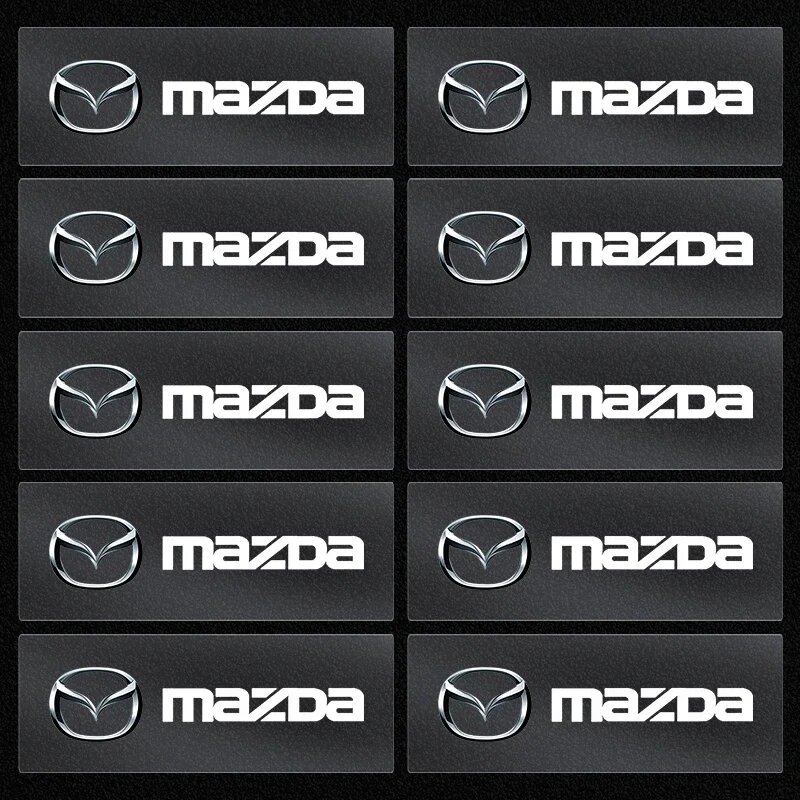 Наклейки-эмблемы на зеркала заднего вида, окна, двери и кузов автомобиля для Mazda 2, 3, 6, 10PCS