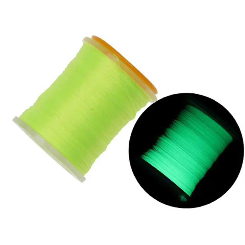 Светящаяся нить для вязания мушек 200D, 100 ярдов, Fluorescent yellow