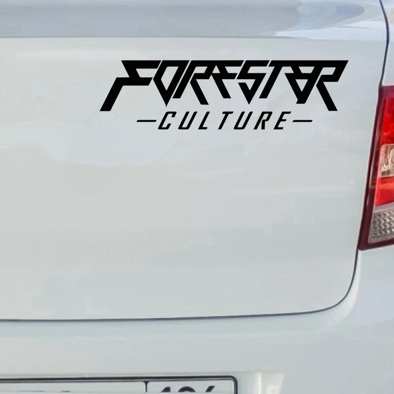 Tri Mishki HZX1071 # Наклейка на автомобиль Forester Culture, забавные виниловые наклейки, аксессуары для мотоциклов, наклейки H1071 Black, 40x11.5cm -M, 1 piece