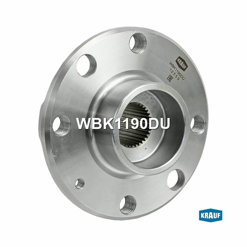 Ступица колеса Krauf WBK1190DU, для Daewoo Nexia, передняя, сталь, серый металлик