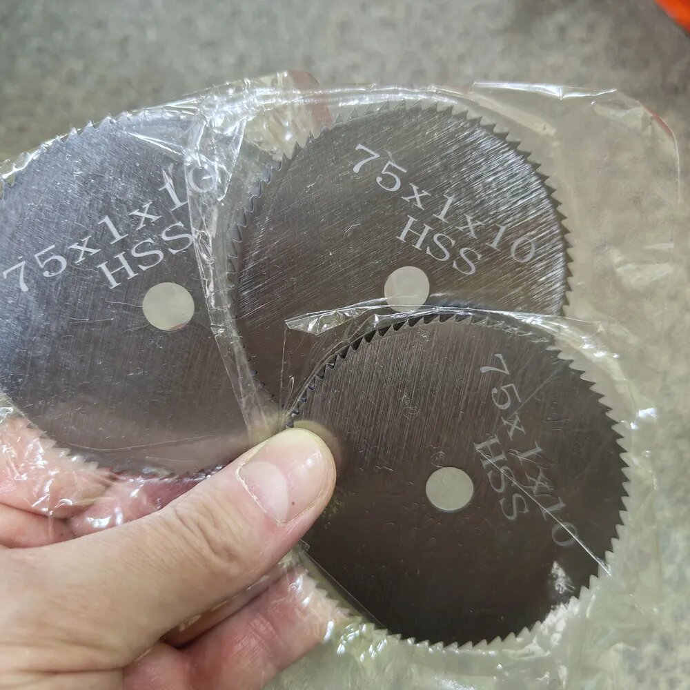 Диск пильный для УШМ 75мм HSS, по дереву/алюминию/пластику, для мини болгарки аккумуляторной, расходный инструмент, круг отрезной