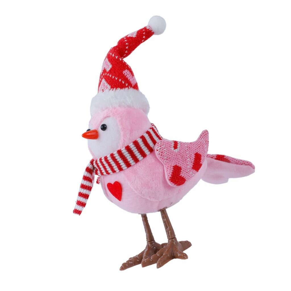 (1шт) Декорация макета сцены с изображением светящейся птицы на День Святого Валентина (Новая)-Розовый