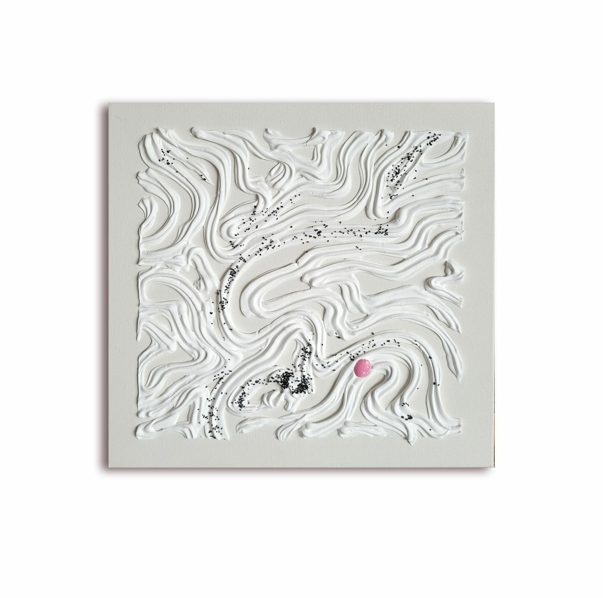 Картина авторская "Потоки 2/Г", интерьерная, объемная. Ручная работа. Минимализм. Холст на подрамнике. Панно, скульптурное панно.