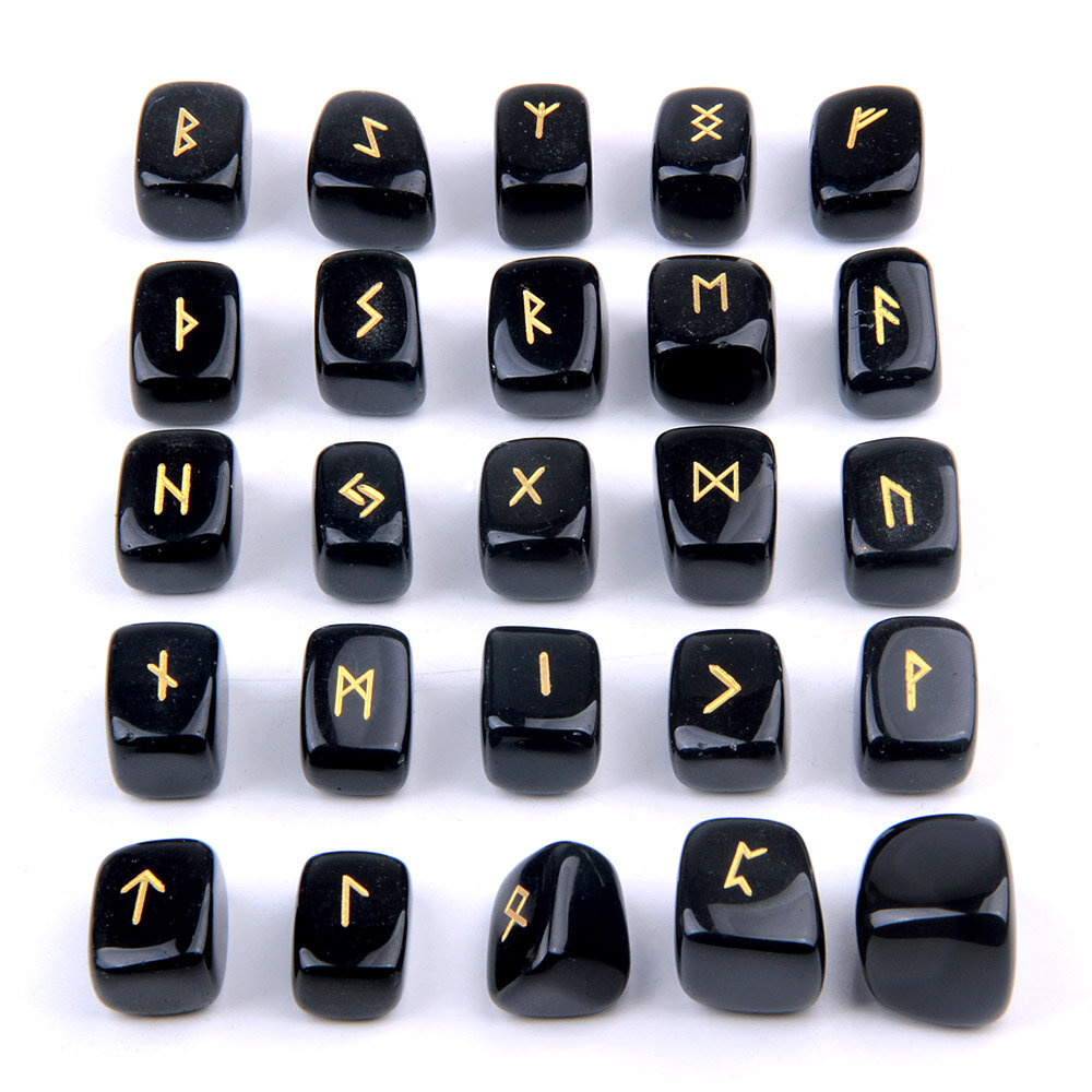 Скандинавские руны, гадания, природный обсидиан, мешки