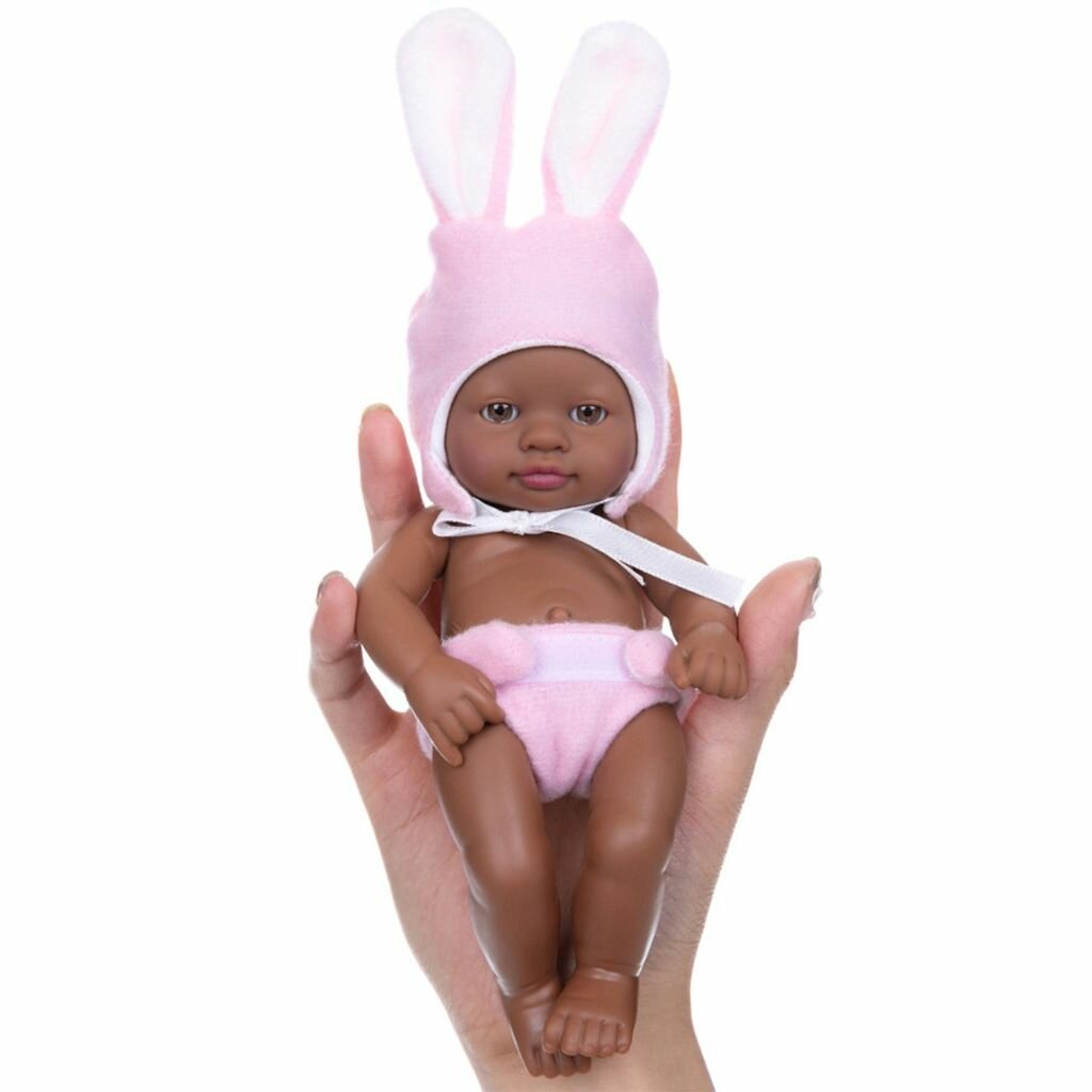 7-дюймовая черная детская кукла-реборн из мягкого винила с полным телом, кукла-комфорт Q7 016C