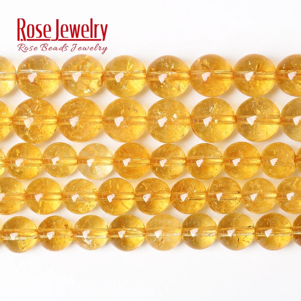 Бусины цитрин 8 мм, 45 шт. Rose Jewelry