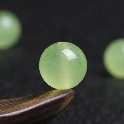 4A Натуральный Зеленый Виноград Халцедон Одиночные Бусины DIY Изготовление Ювелирных Изделий 6mm 1PC