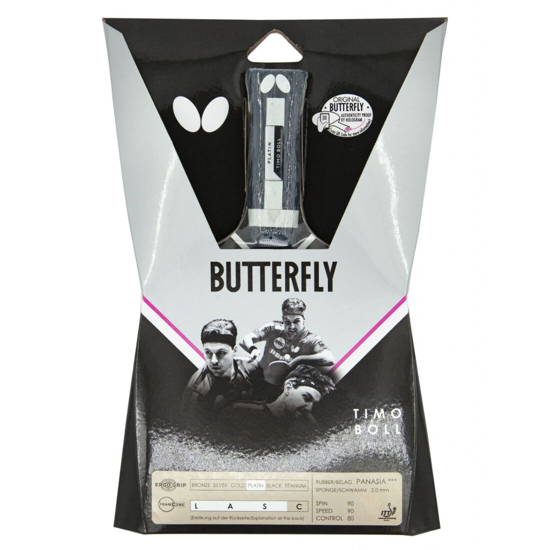 Ракетка для н/тенниса Butterfly Timo Boll Platin, AN