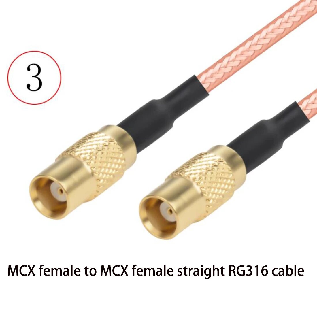 MCX female to MCX female RG316 кабель 15 см