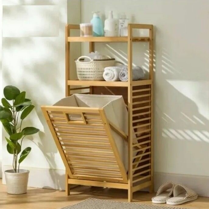 Этажерка, 1 секц, Бамбук, 40х30х85 см