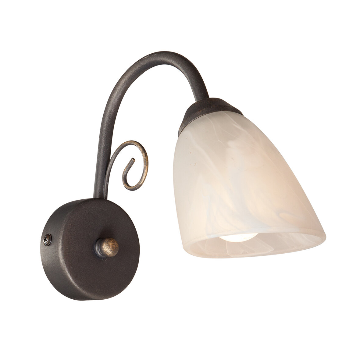 Светильник настенный Vitaluce V3197/1A, 1 лампа, E14 макс. 40Вт, 3м2, цвет бронзовый графит.