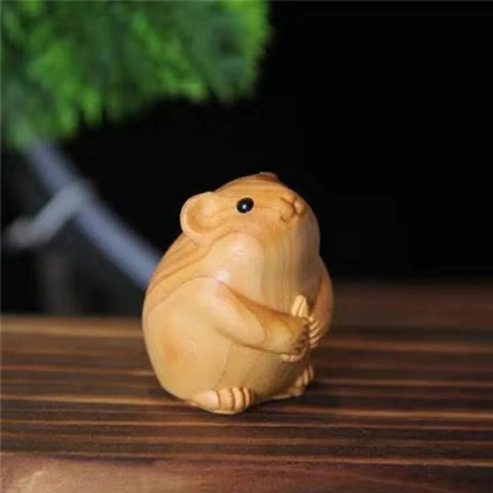 Деревянная фигурка хомяка, стиль A