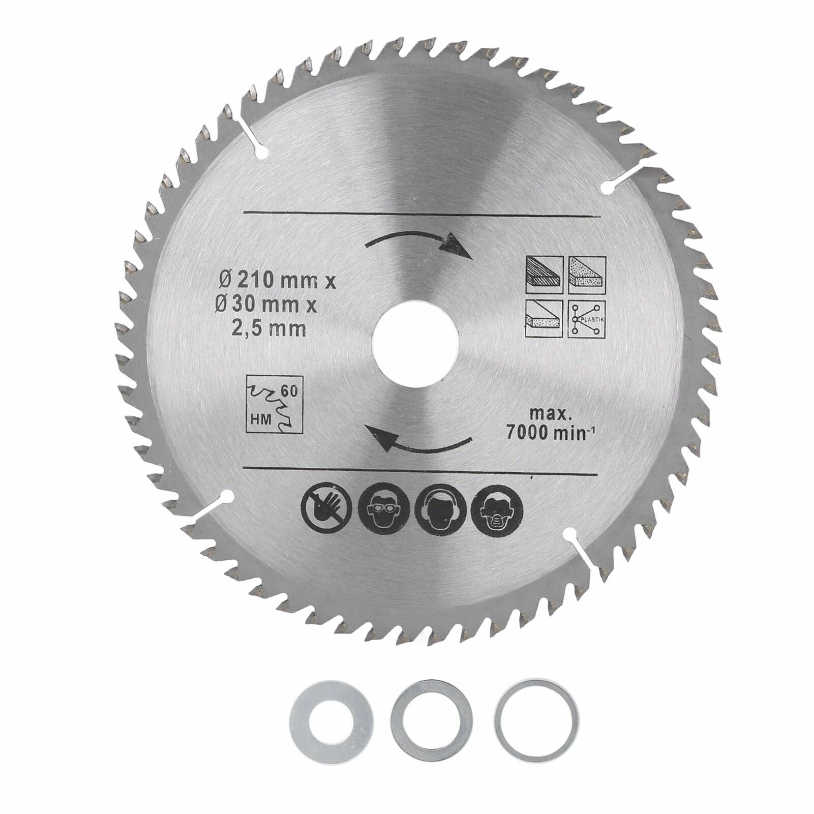 Твердосплавная дисковая пила, 8-1/4 дюйма, 210x60T, для торцовочных пил