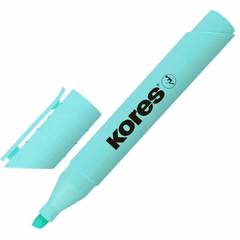Маркер-текстовыделитель Kores "High Liner Plus Pastel", на водной основе, бирюзовый (36033)