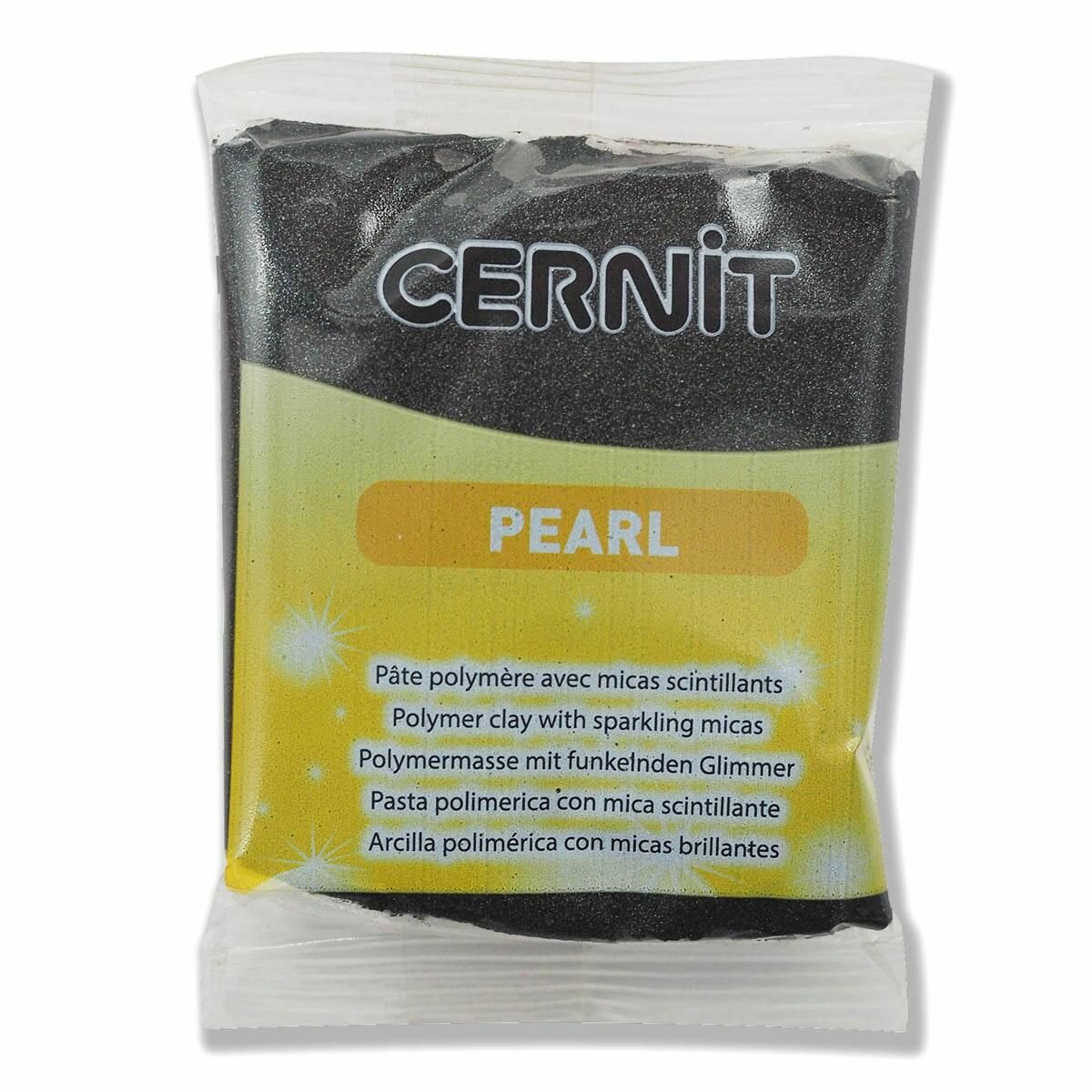 Пластика Cernit "Pearl", полимерная, запекаемая, цвет 100, черная, 56 г, CE0860056