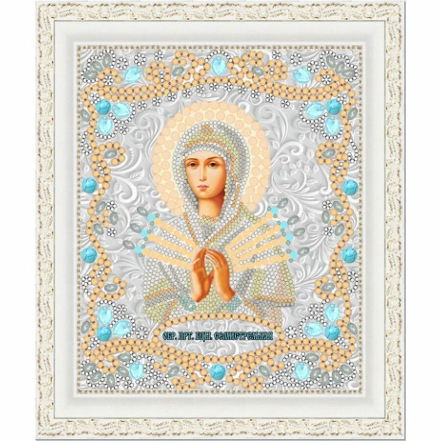 Рисунок на ткани Конек бисер, Богородица Семистрельная, 15х18 см (конек.7120)