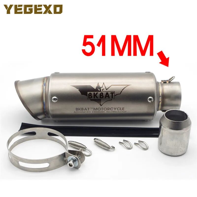 Выхлоп мотоцикла Escape 51 мм 61 мм из нержавеющей стали для honda grom msx125 cbr 900 rr dax nc700x cbr f4 cbr600f4i biz 125 A-51MM