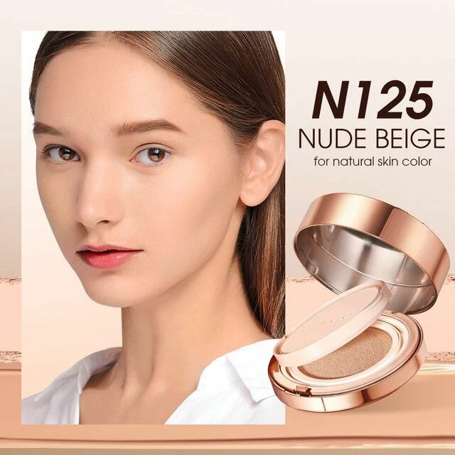 O.TWO.O, Крем-кушон и пудра для лица COVER 2в1, в оттенке 125 Nude Beige(Нюдовый), 5,5гр+10гр