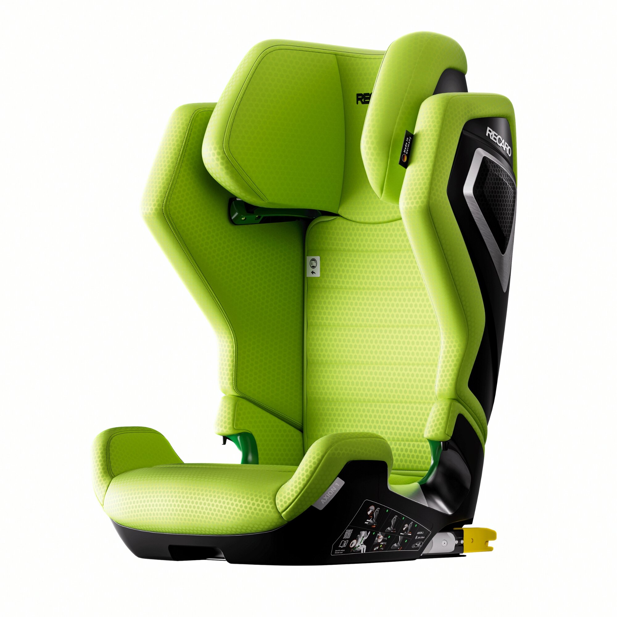 Детское автокресло Recaro Axion 1 Hello Green, группа 2/3 (от 15 до 36 кг), рост от 100 до 150 см
