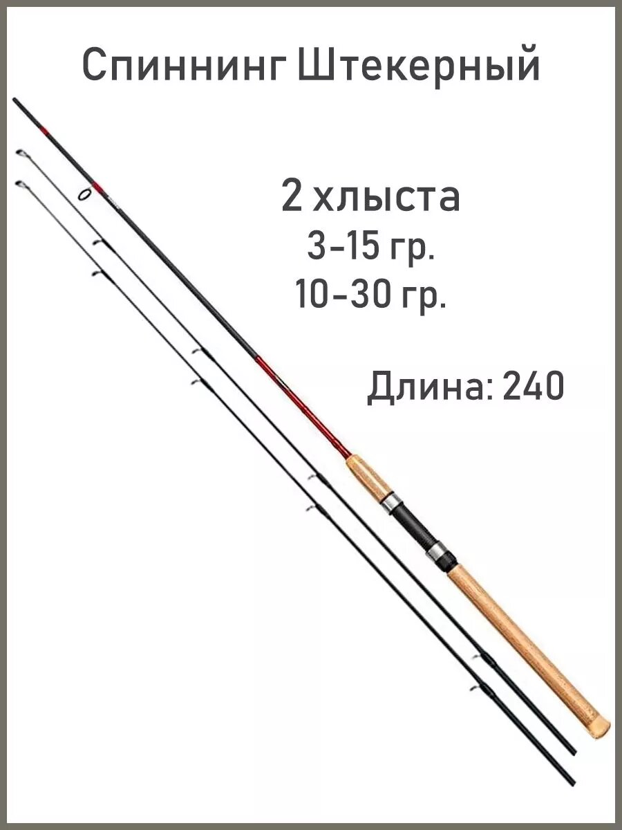 Спиннинг Shimano, средне-быстрый строй, два хлыстика, в тубусе — фото 1