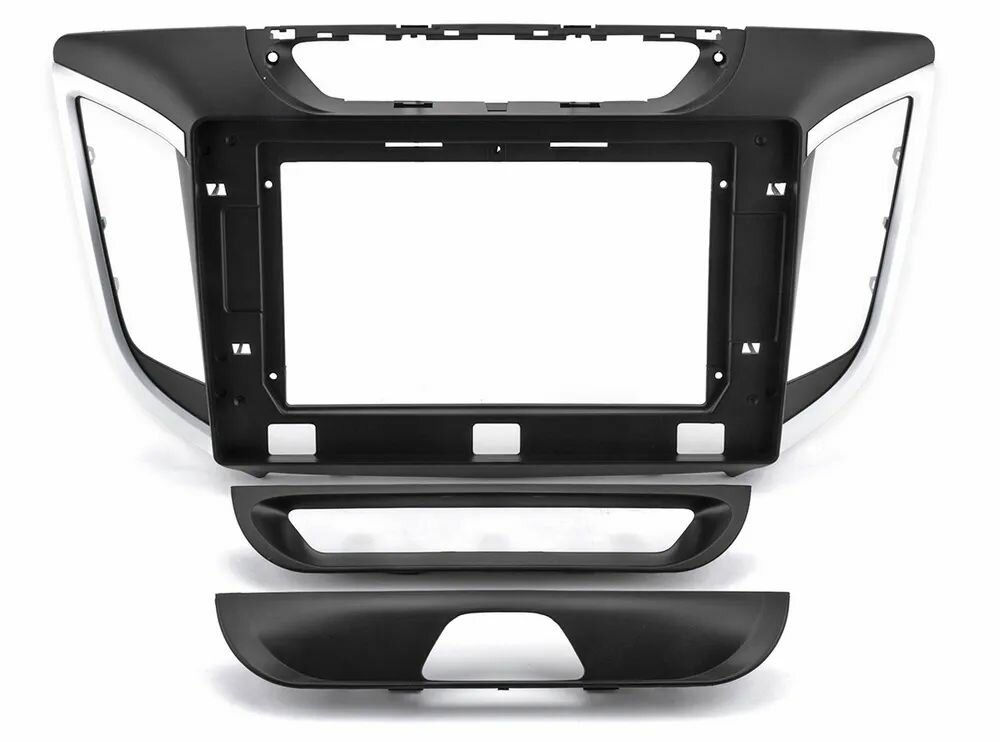 Переходная рамка для автомагнитолы андроид 2 din Hyundai Creta/ IX - 25 2014 - 2019 (black) 10.1 дюймов